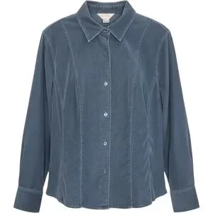 CJ Banks | Tops | Cj Banks Blue Corduroy Button Down Shirt Womens Size ...